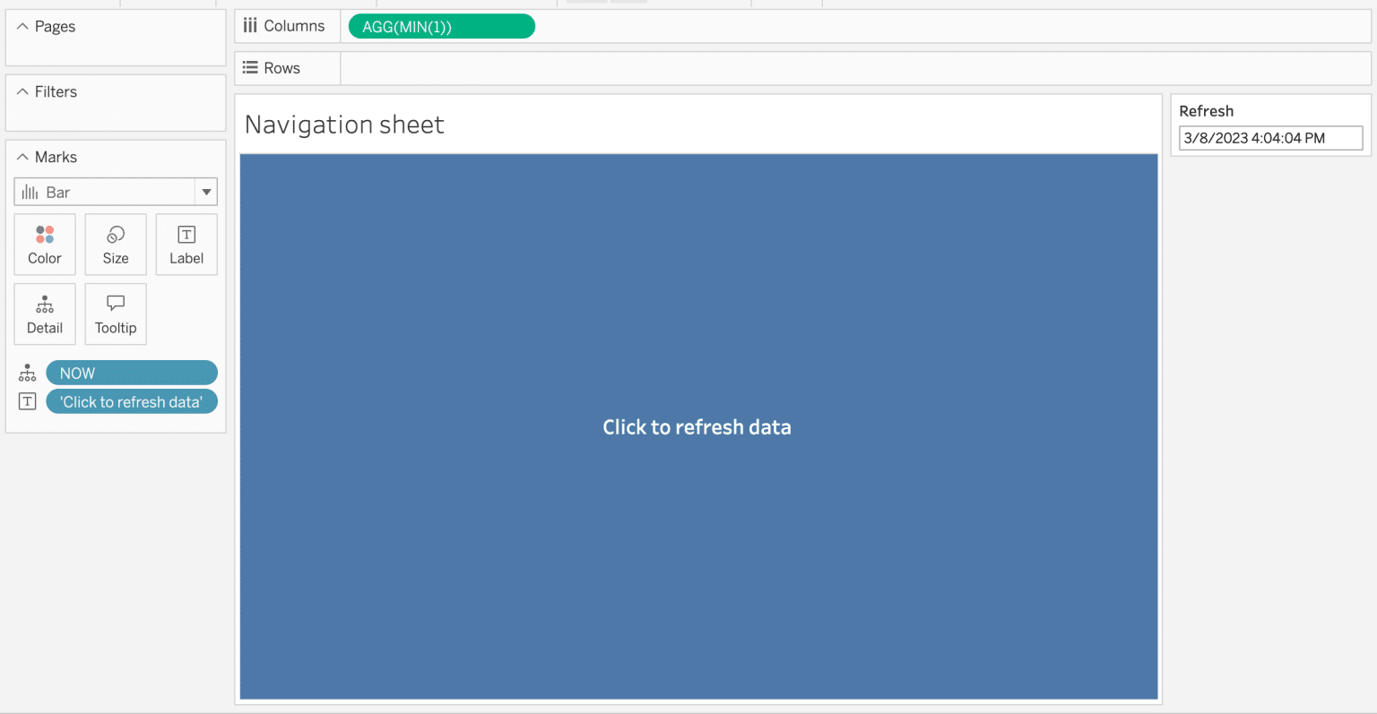 Refreshing Real-Time Data in Tableau: Adding a Dashboard Button for ...